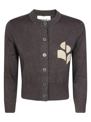 Isabel Marant Étoile Newtongs Wool-cotton Cardigan - Marrone