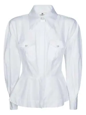 Elisabetta Franchi ELISABETTA FRANCHI Shirt With Classic Collar And Button Front Bianco