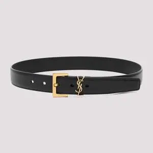 Saint Laurent Theurent Belt With Andsl Monogram 3cm