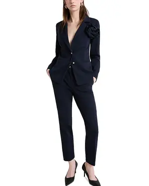 Marella Slim Pressed Pants - Navy