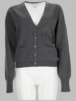 MAISON MARGIELA Cardigan In Virgin Wool - Gray