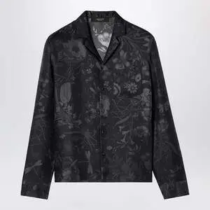 Gucci Silk Twill Bowling Shirt With Print - Black