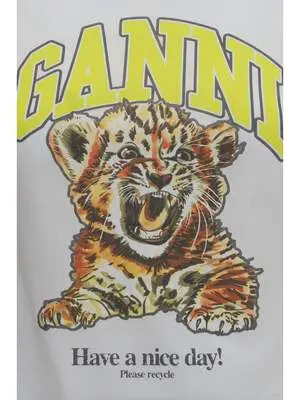 GANNI Tiger Cotton T-shirt
