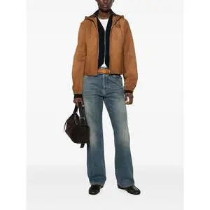 Miu Miu Straight Leg Jeans With Sandblasted Finish - Blue