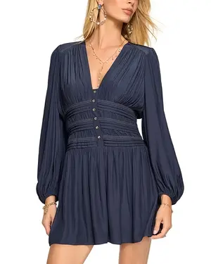 Ramy Brook Jules V Neck Dress - Navy