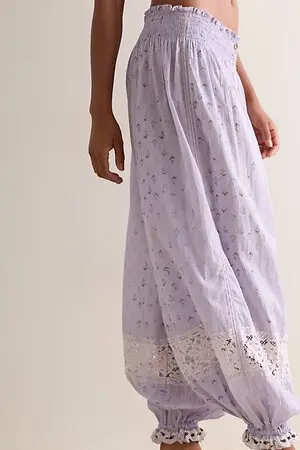Free People Soft Spoken Sleep Pants - Grey Lilac Combo