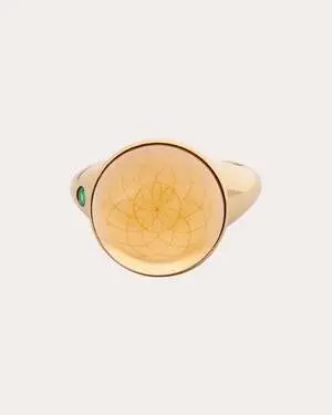 NELLY ROJAS Citrine Torus Chunky Ring 18k Gold