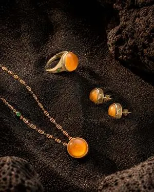 NELLY ROJAS Citrine Torus Chunky Ring 18k Gold