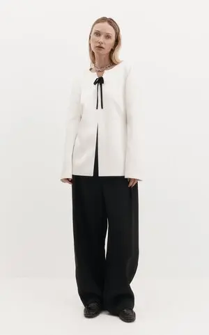 HARRIS TAPPER Loin Satin Faille Top