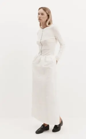 HARRIS TAPPER Mies Embroidered Taffeta Maxi Skirt