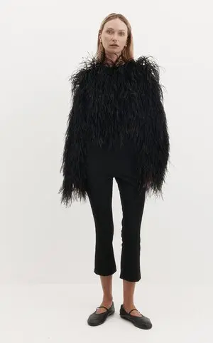 HARRIS TAPPER Aitti Ostrich Feather Jacket