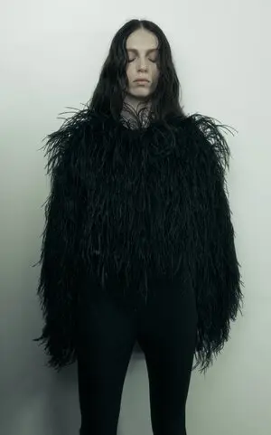 HARRIS TAPPER Aitti Ostrich Feather Jacket