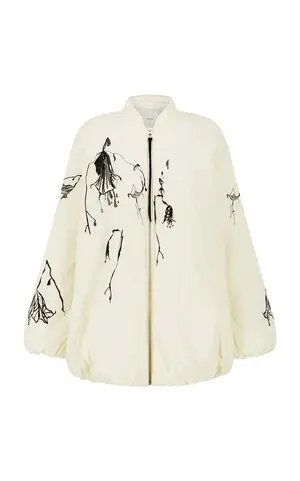 HARRIS TAPPER Chloe Brushed Cotton-cashmere Bomber Jacket - Off-white