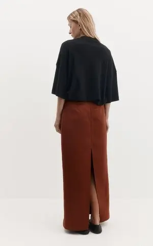 HARRIS TAPPER Tilda Satin Faille Maxi Skirt
