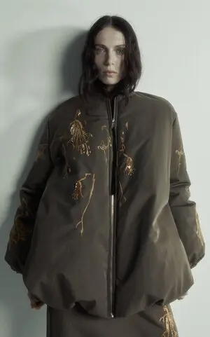 HARRIS TAPPER Chloe Laminated Nylon Bomber Jacket