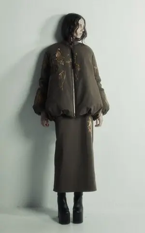 HARRIS TAPPER Chloe Laminated Nylon Bomber Jacket
