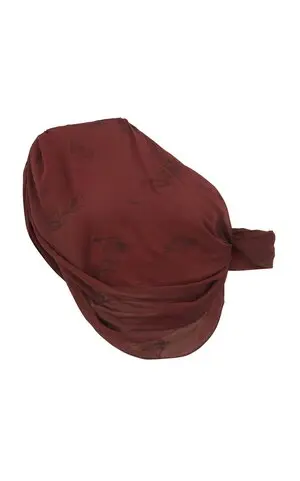 HARRIS TAPPER Lucille Embroidered Silk Top - Burgundy