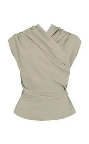 HARRIS TAPPER Chaimberlain Draped Top - Grey