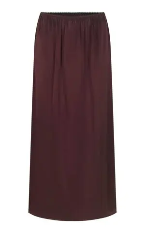 HARRIS TAPPER Camilla Silk Satin Midi Skirt