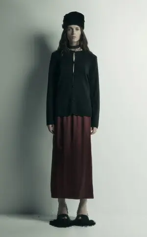 HARRIS TAPPER Camilla Silk Satin Midi Skirt