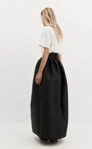 HARRIS TAPPER Emme Poly Satin Twill Maxi Skirt