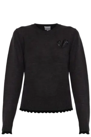 GANNI Wool Sweater - Grey