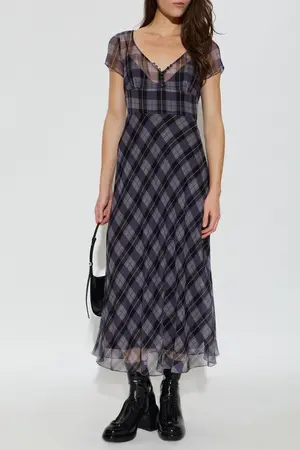Marc Jacobs Long Dress With A Check Pattern
