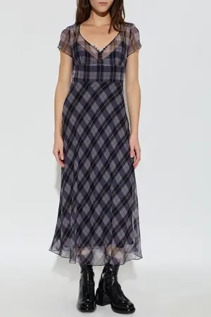 Marc Jacobs Long Dress With A Check Pattern