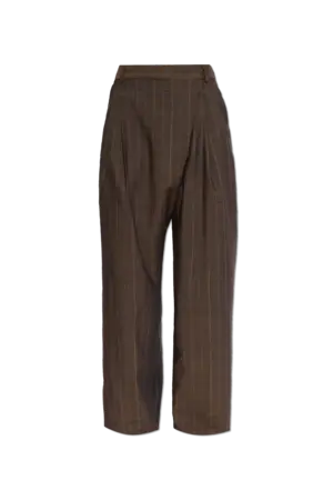 GANNI Wool Pants - Brown