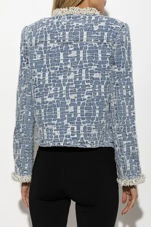 SELF-PORTRAIT Textured Denim Jacket