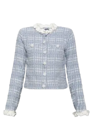 SELF-PORTRAIT Knit Blazer - Blue