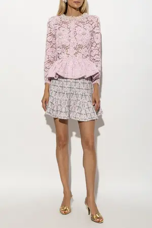 SELF-PORTRAIT Lace Peplum Top