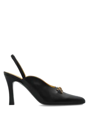 Versace Heeled Shoes With Logo - Black