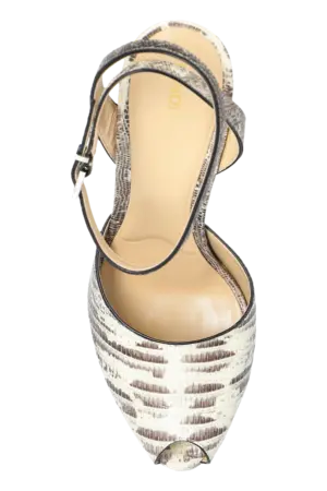 Fendi Leather Heeled Sandals