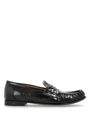Fendi Leather Loafers - Black