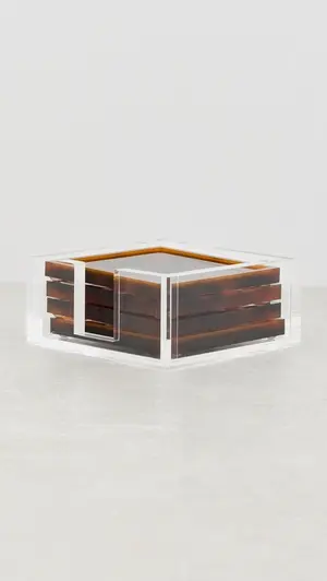 TIZO DESIGN Lucite Coasters And Holder