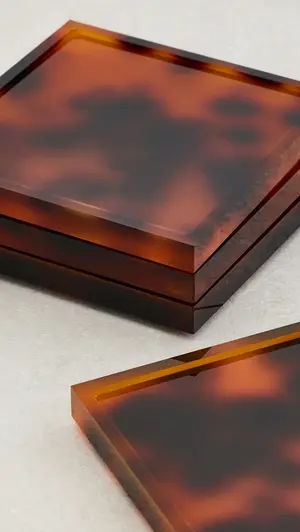 TIZO DESIGN Lucite Coasters And Holder