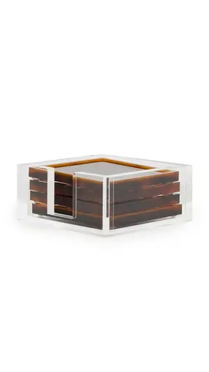 TIZO DESIGN Lucite Coasters And Holder