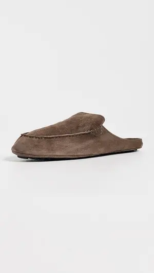 MANSUR GAVRIEL Suede Moccasin Mule - Anise