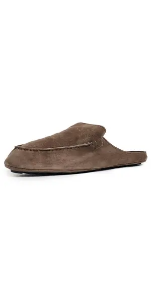 MANSUR GAVRIEL Suede Moccasin Mule - Anise
