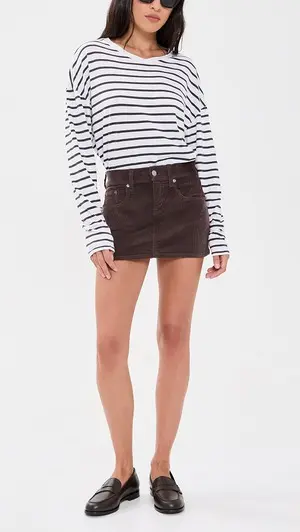 DAZE Fever Micro Mini Corduroy Skirt