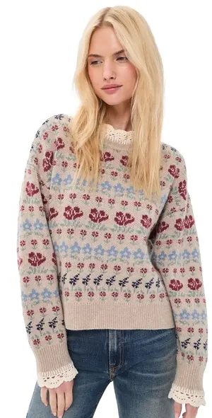 Sea Preston Knit Crew Neck Sweater - Cream