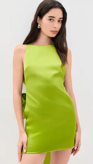 SELF-PORTRAIT Satin Bow Mini Dress