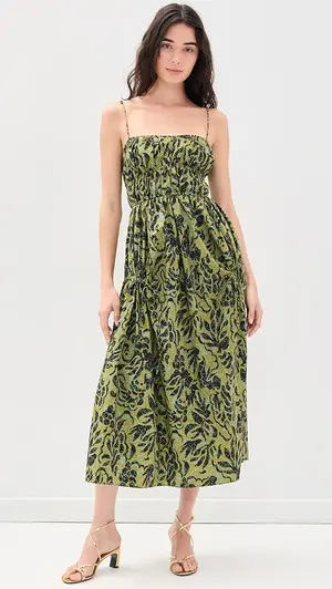Ulla Johnson Vidri Cami Cotton Dress - Chartreuse