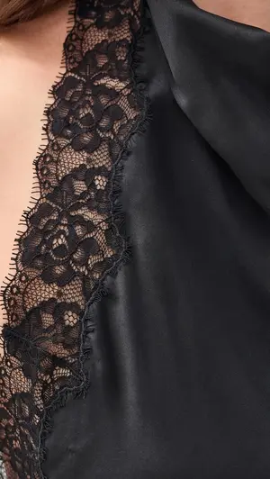 Cami Nyc Lucille Silk Top With Lace Trim