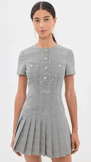 SELF-PORTRAIT Pleated Mini Dress