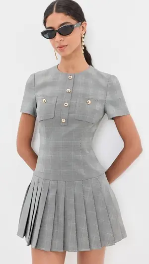SELF-PORTRAIT Pleated Mini Dress