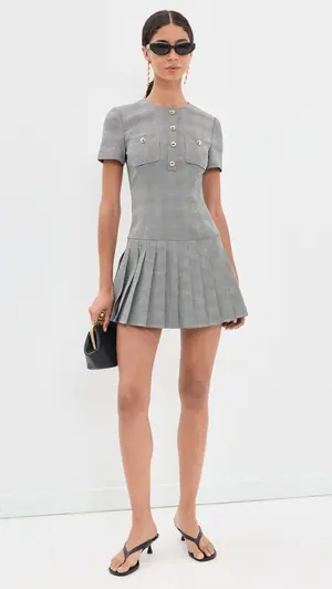 SELF-PORTRAIT Pleated Mini Dress