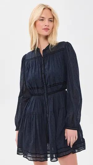 Ulla Johnson Lumi Long Sleeve Cotton Mini Dress