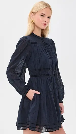 Ulla Johnson Lumi Long Sleeve Cotton Mini Dress
